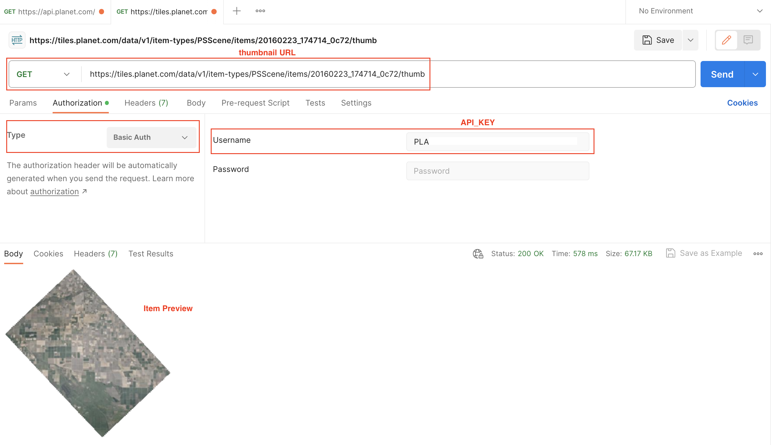 How to See Previews of Planet Imagery Data by Using Postman – Welcome ...