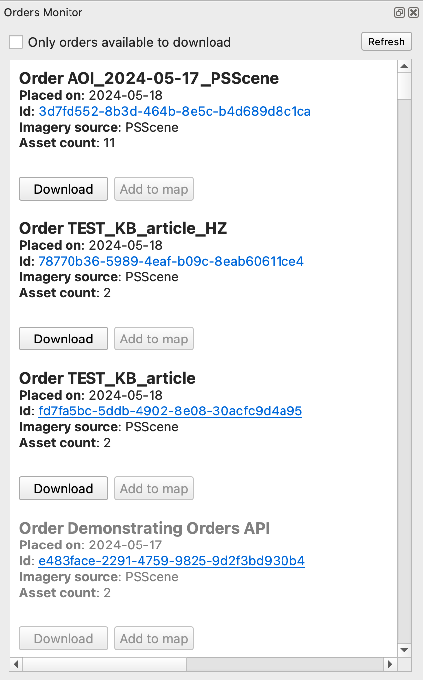 Ordering PlanetScope Scenes in QGIS – Welcome to Planet Support