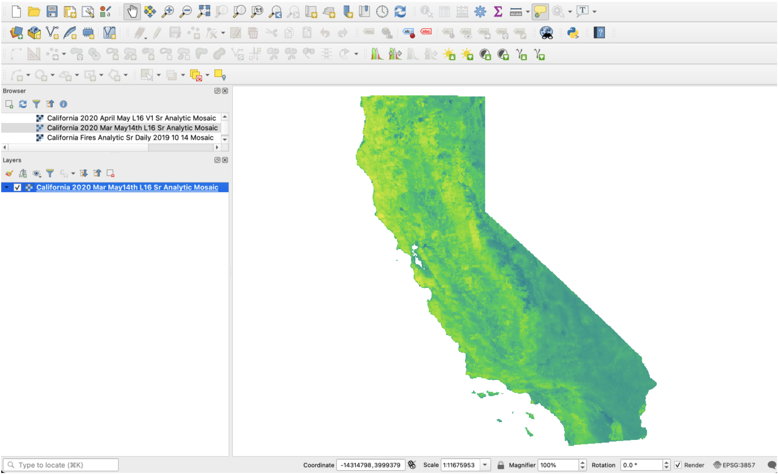 How to Load WMTS Basemap False-color Visualizations in QGIS, ArcGIS Pro and ArcGIS 10.X Desktop ...